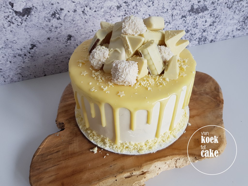 TAART | Witte chocolade drip taart – Blondies, Brownies & Bars